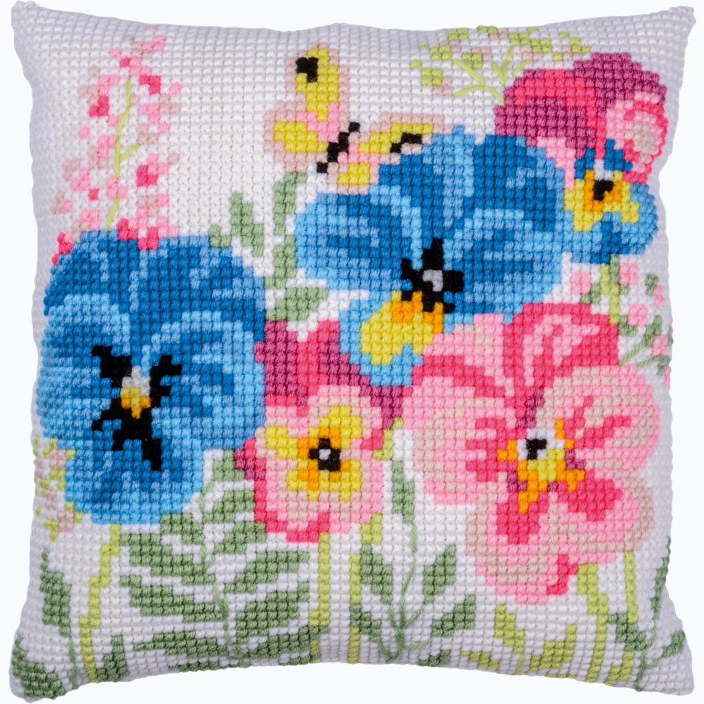 Kit de broderie pour coussin - Violettes PN-0211633 – Craftful Things